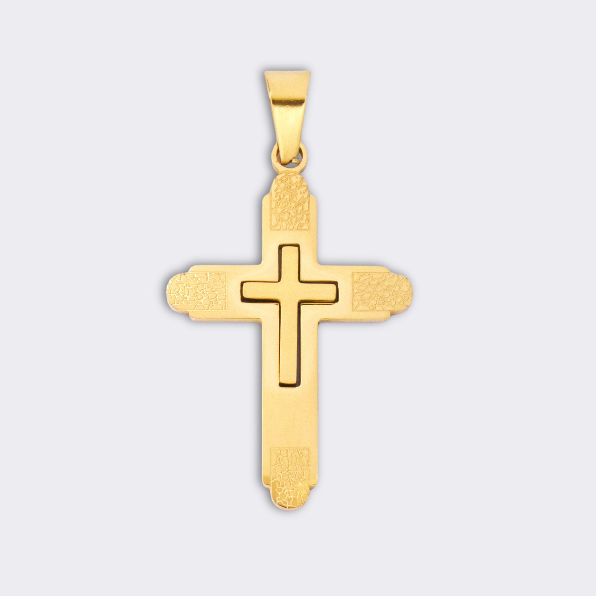 Buy 1 get 1 FREE - SSGP1572 - Steel round edge cross pendant – Anna-B ...